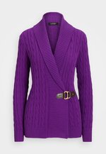 Lauren Ralph Lauren DONATO LONG SLEEVE - Kardigán - purple agate/lila ...