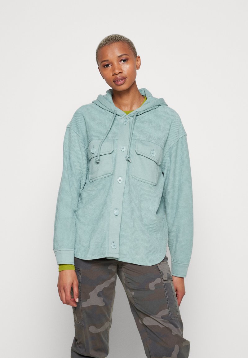 American Eagle TEXTURED SHACKET - Strickjacke - mint - Zalando.de