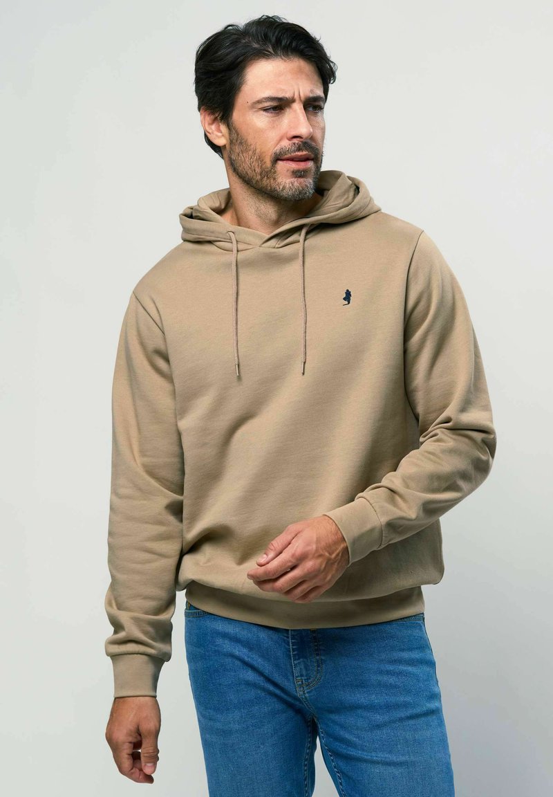 MCS CHRIS - Mikina s kapucí - silver mink/skvrnitě béžová - Zalando.cz