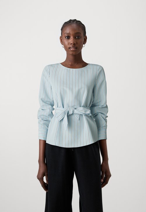TOM TAILOR DENIM GESTREIFTES - Bluse - small yellow white stripe/gelb ...