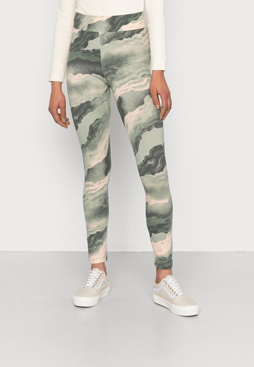 Urban Classics Tie Dye High Waist Legging Darkpink Black Zwart