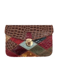 enflame PATCHWORK KROKODILMUSTER DESIGN - Umhängetasche - coffee/braun ...