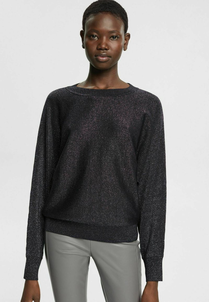 Esprit MIT GLITZEREFFEKT - Sweatshirt - black - Zalando