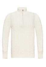 Felix Hardy CABLE HALF ZIPPER - Trui - off white/crème - Zalando.nl
