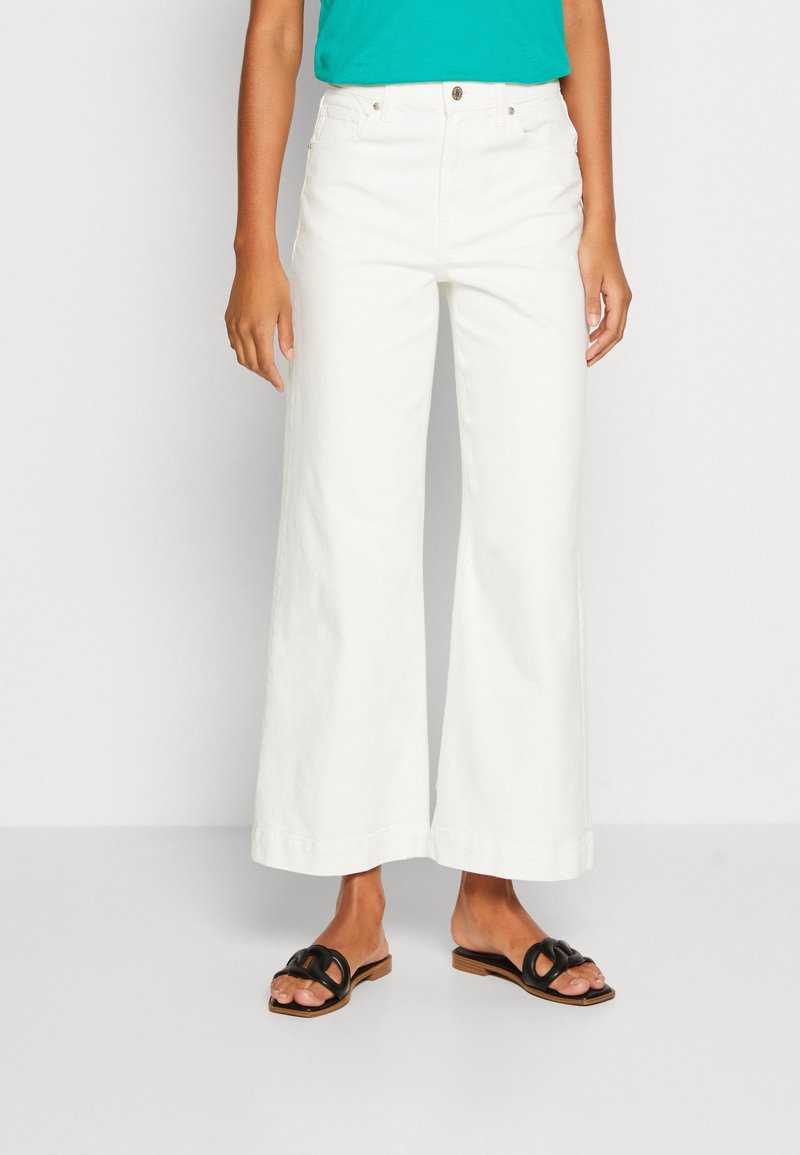 GAP WIDE LEG CROP - Flared jeans - new off white/offwhite - Zalando.se