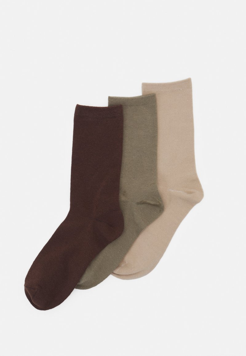 Only & Sons ONSFINCH SOLID SOCKS 3 PACK - Ponožky - humus/hnedá ...
