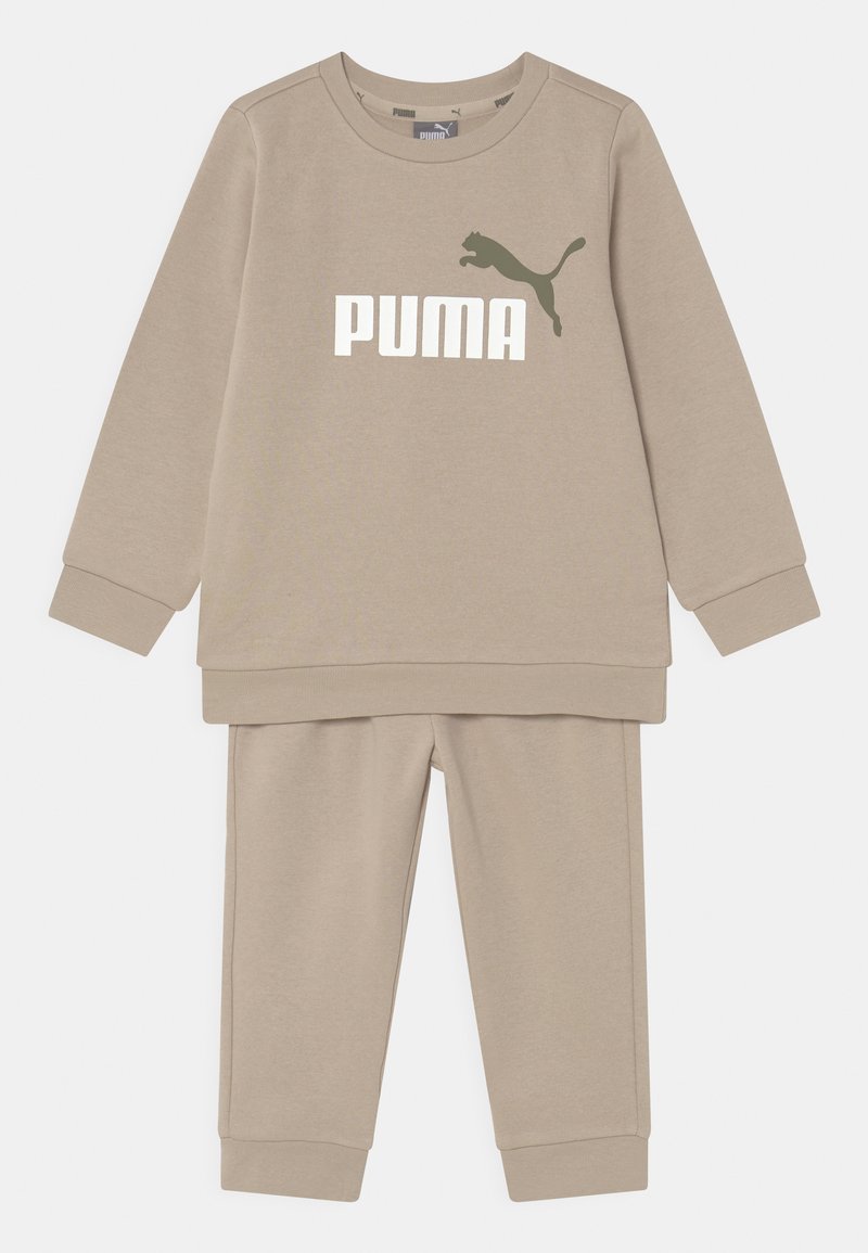 Puma MINICATS CREW JOGGER UNISEX SET - Tracksuit - putty/chalk pink ...
