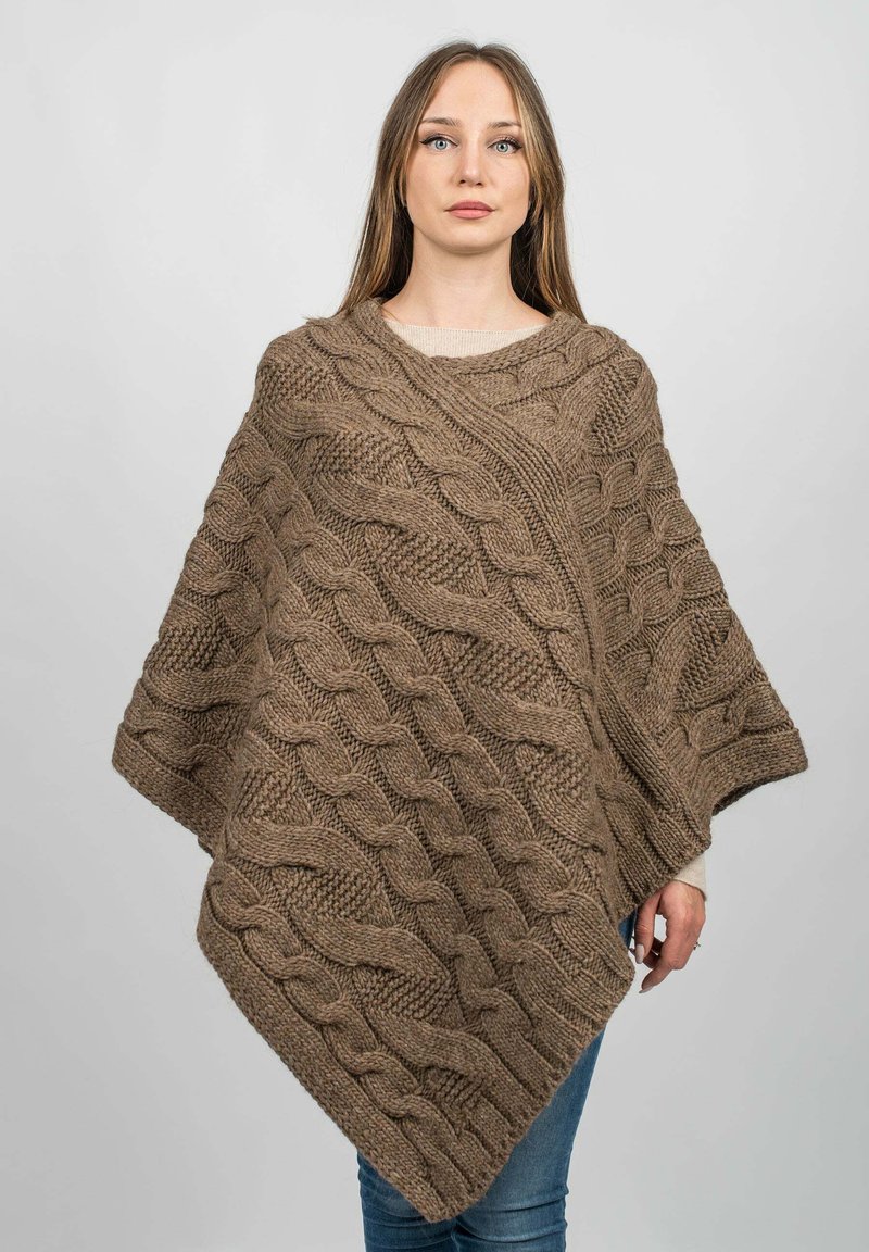 Dalle Piane Cashmere Poncho - visione/lichtbruin - Zalando.be
