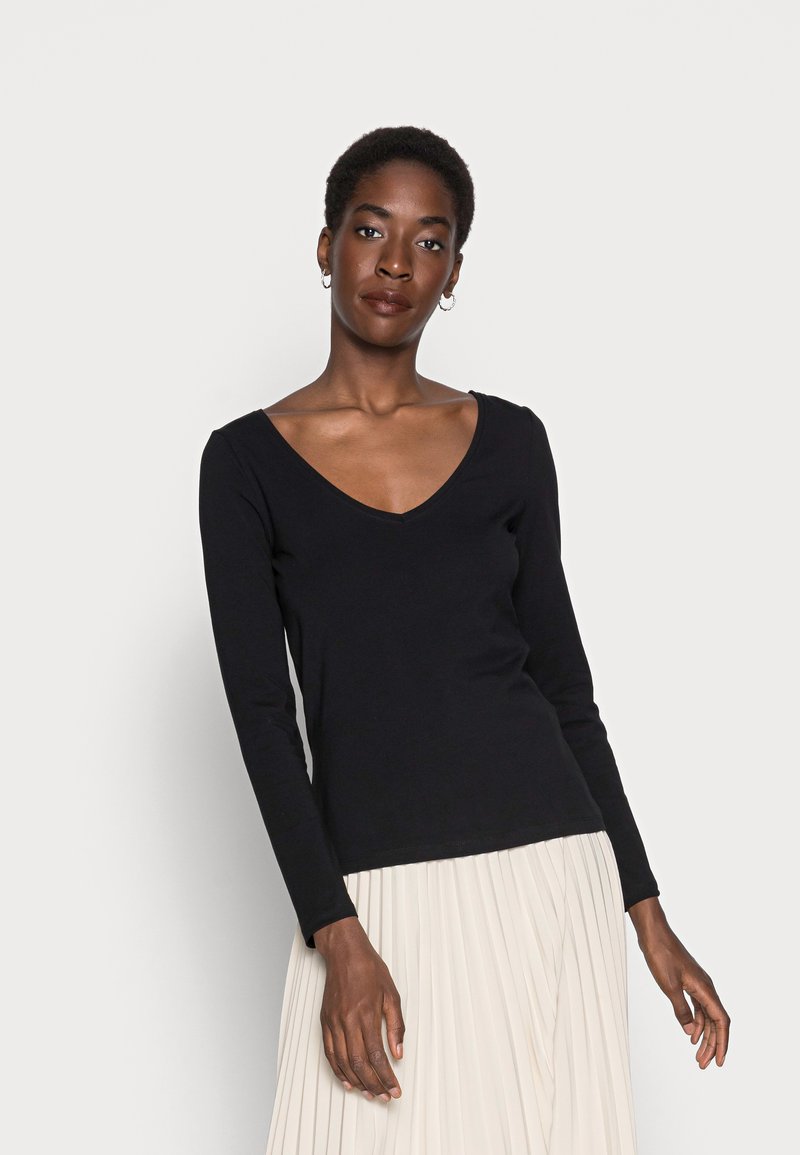 Anna Field BASIC - Long sleeved top - black - Zalando.co.uk