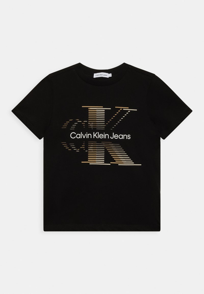 Calvin Klein Jeans LINED MONOGRAM TEE - T-Shirt print - ck black ...