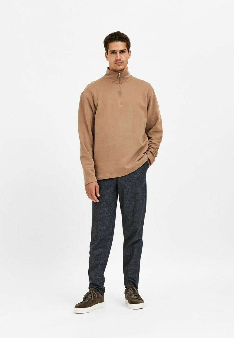Selected Homme Slim Fit Stoffhose Dark Grey Melange Dunkelgrau