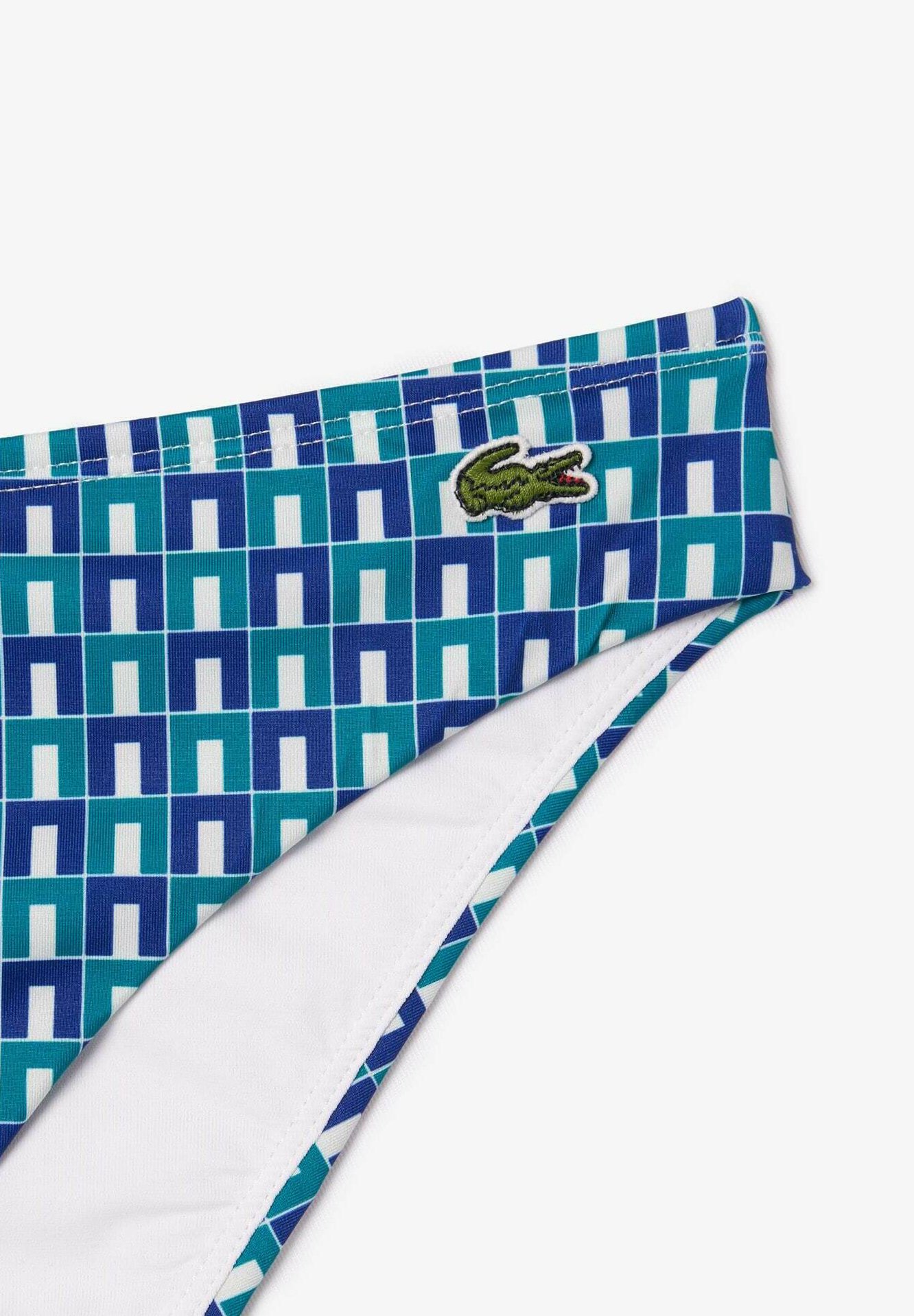 Lacoste Bas de bikini blanc bleu vert is blanc ZALANDO.FR