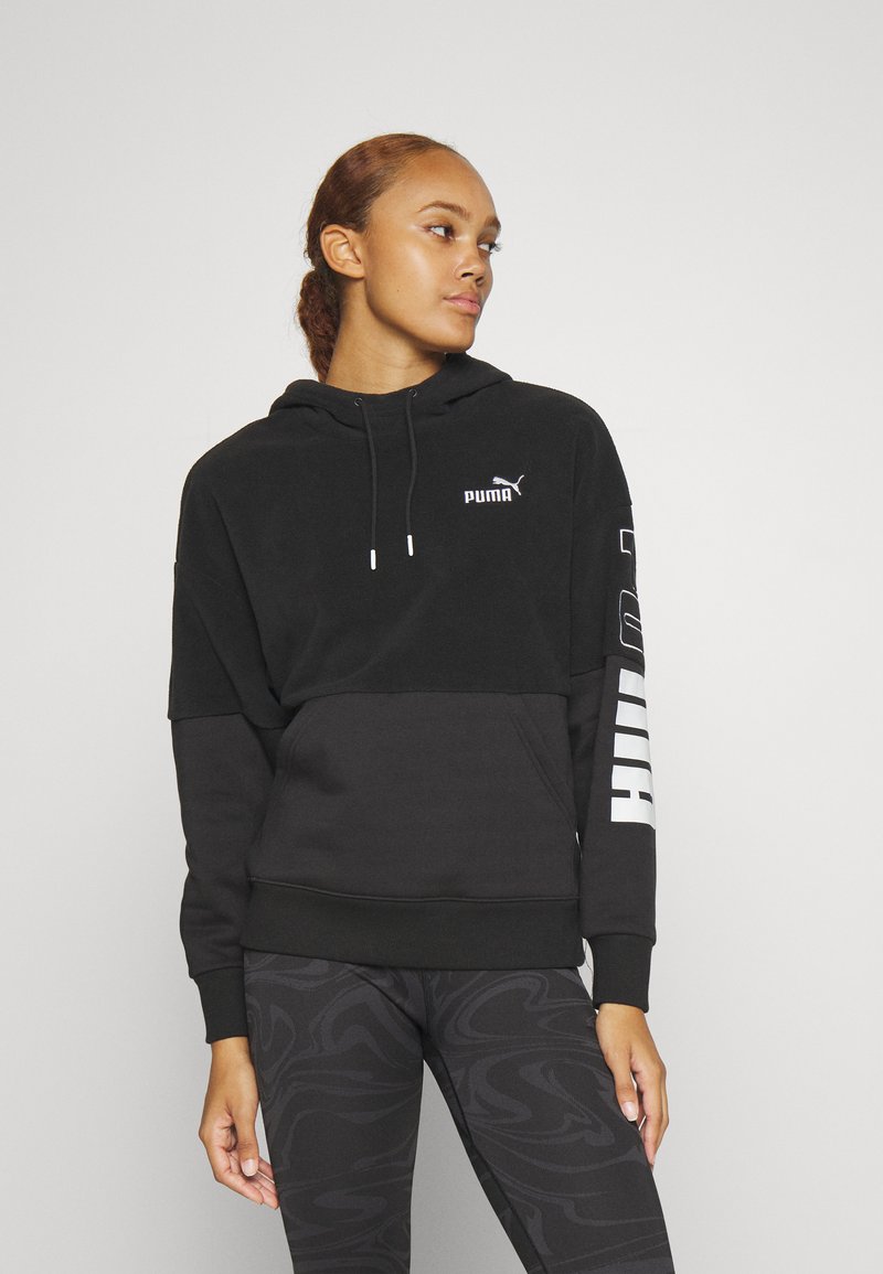 Puma POWER HIGH NECK WINTERIZED - Kapuutsiga pusa - black/must - Zalando.ee