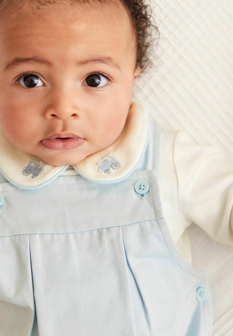 Next SMART WOVEN BABY 2 PIECE DUNGAREES WITH COLLARED BODYSUIT - Peto ...