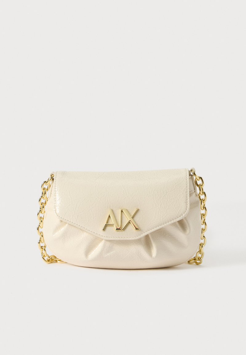 Armani Exchange CRACKLE MINI BAG - Schoudertas - sea salt/crème ...