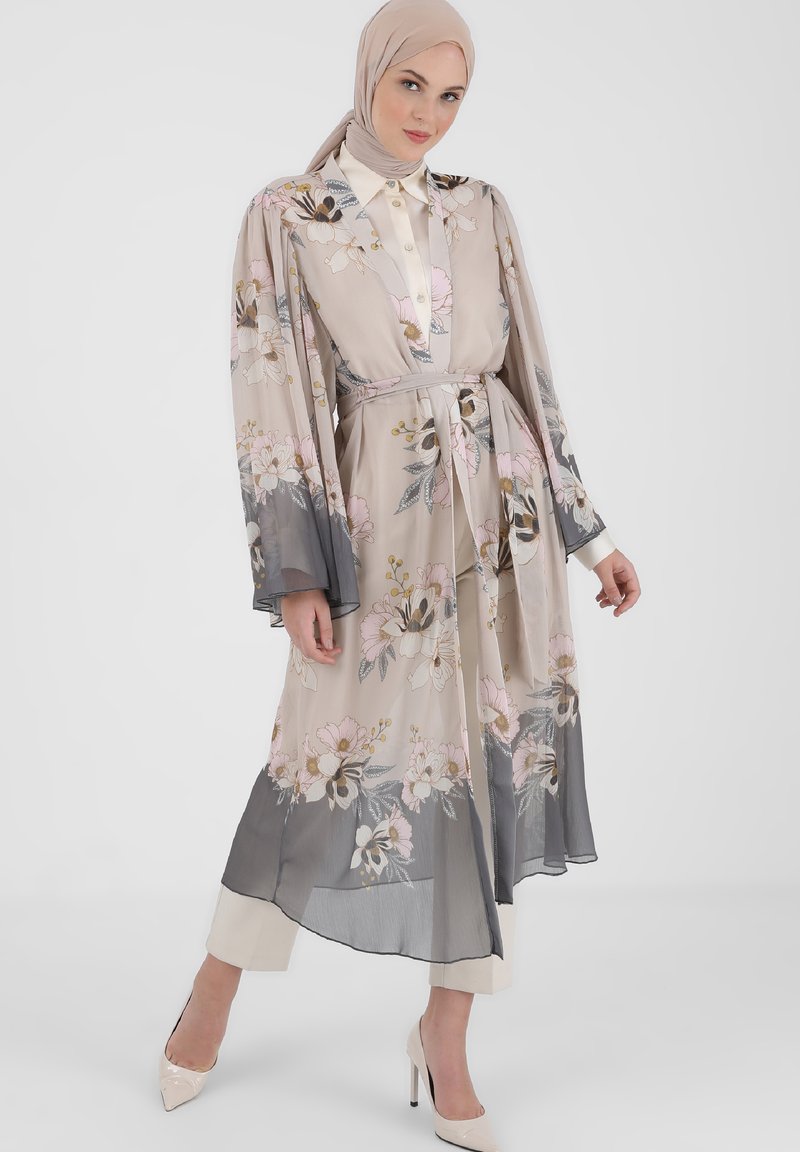 Modanisa FLORAL - KIMONO - REFKA - Chaqueta fina - multi coloured/gris ...