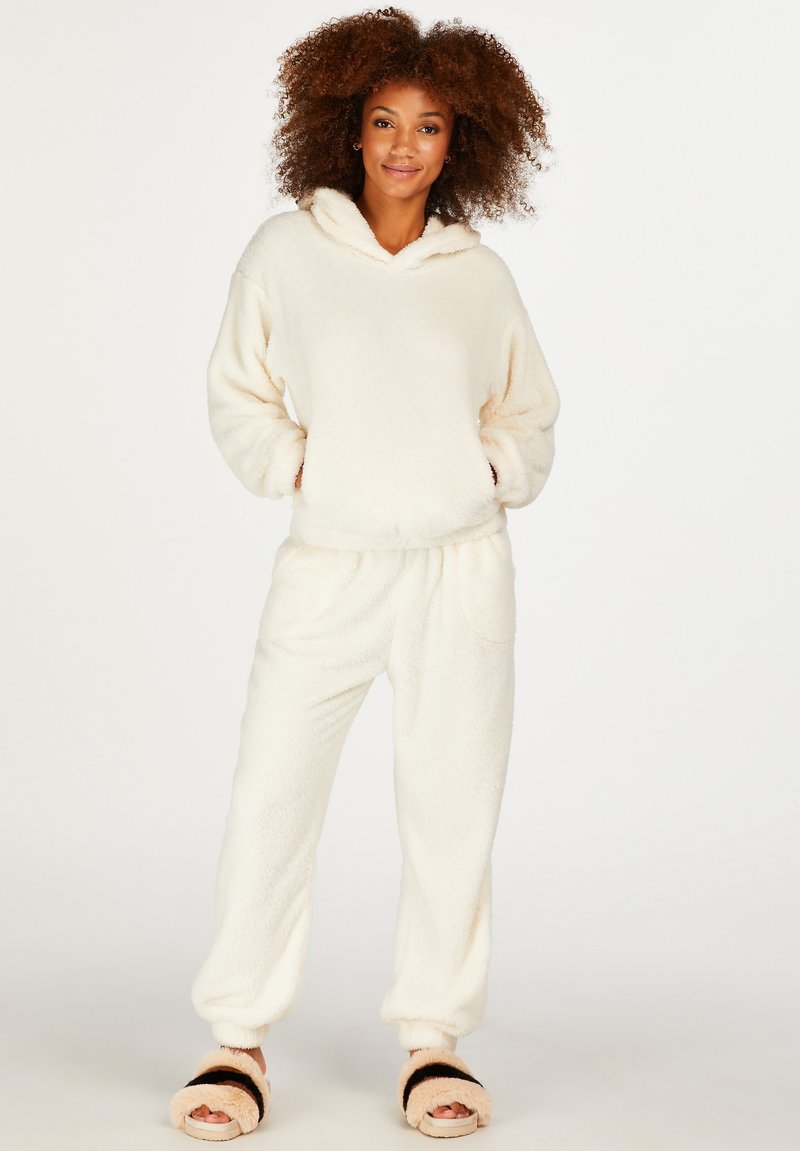 Hunkemöller SNUGGLE JOGGERS - Pyjamabroek - white/wit - Zalando.be
