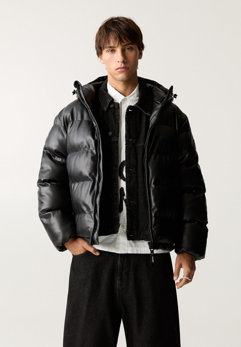 PULL&BEAR PUFFER - Winterjacke - black/schwarz - Zalando.de