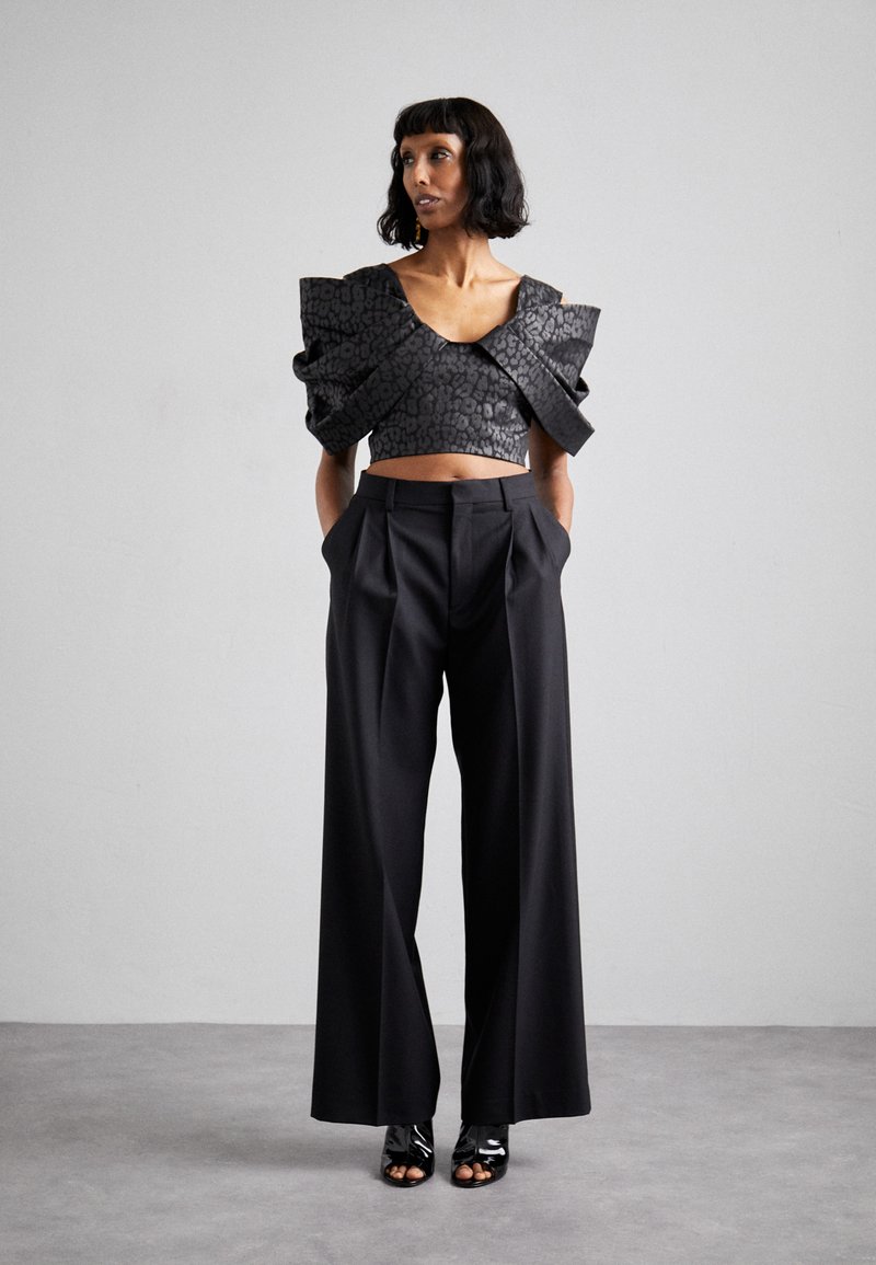 April & Alex CROP - Bluse - black/schwarz - Zalando.at