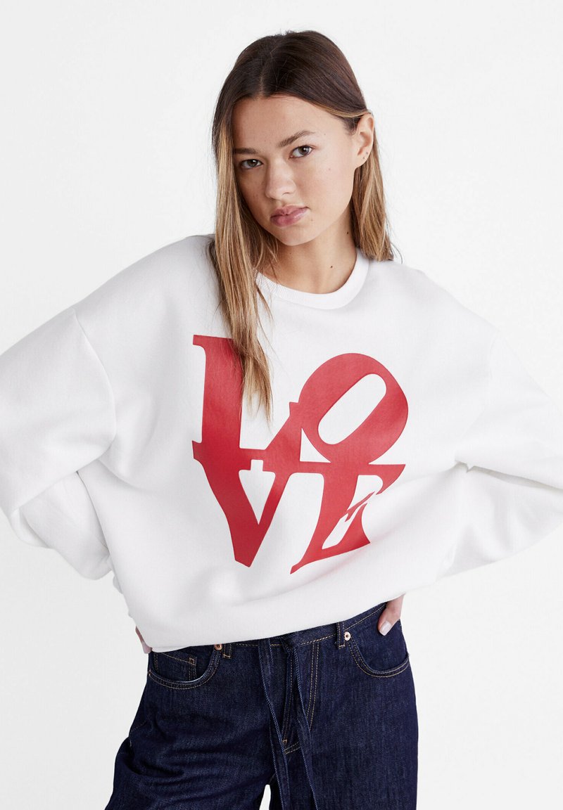 Stradivarius LOVE LICENSE - Sweatshirt - white/weiß - Zalando.de