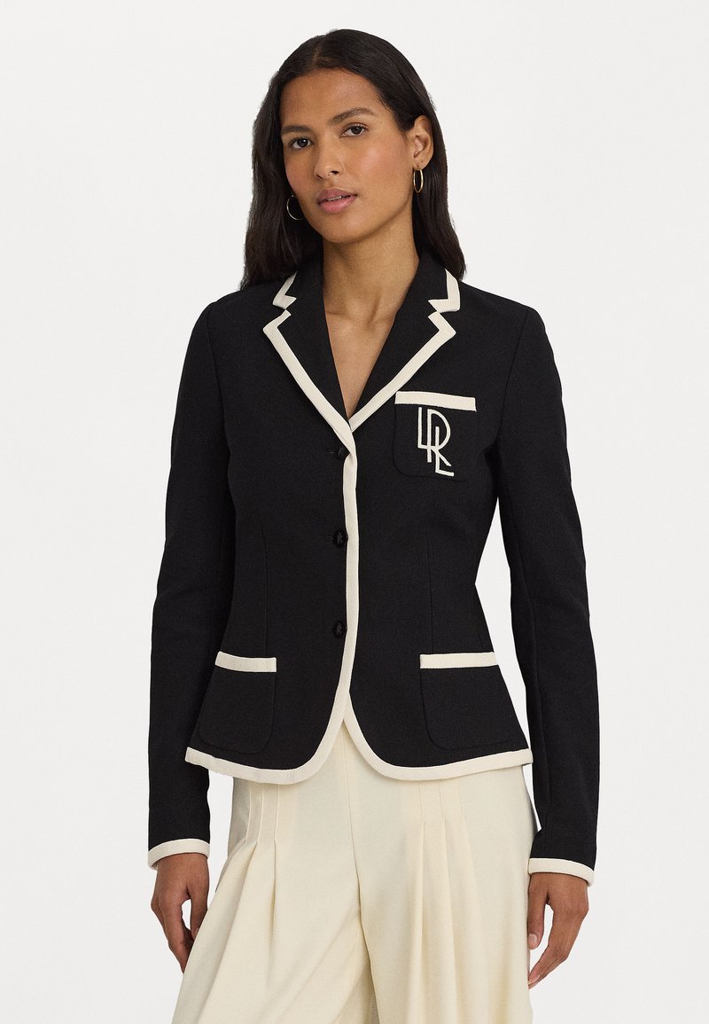 Lauren Ralph Lauren VINCENZINA - Blazer - black/mascarpone cream/écru ...