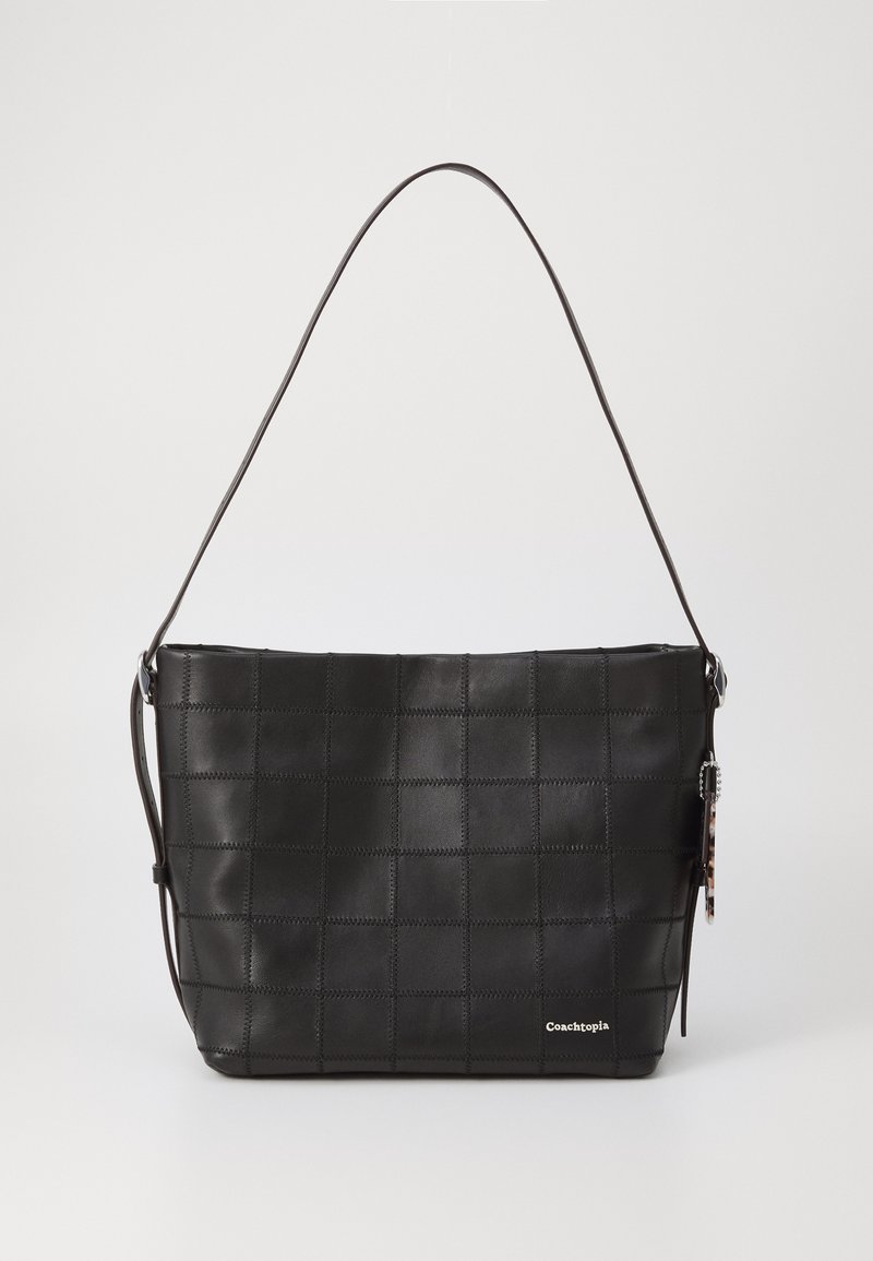 COACH UPCRAFTED CHECKERBOARD BAG - Handbag - black - Zalando