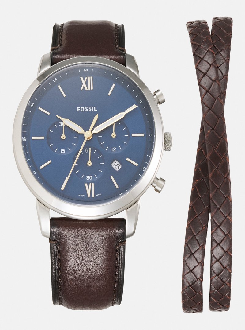 Fossil SET - Chronograph watch - brown/silver-coloured - Zalando.ie