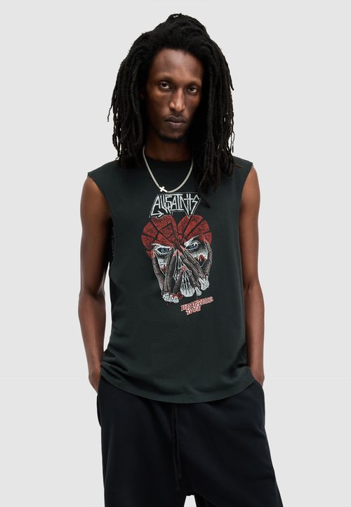 Ed Hardy SNAKE & SKULL IN FLAMES SLEEVELESS - Débardeur - black/noir ...