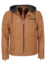Maze Leather jacket - cognac - Zalando