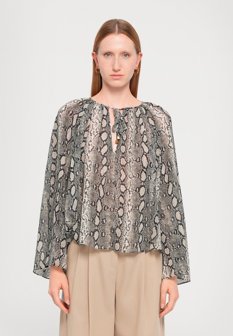 MICHAEL Michael Kors SNAKE V NECK - Pluus - soft ecru/beež - Zalando.ee