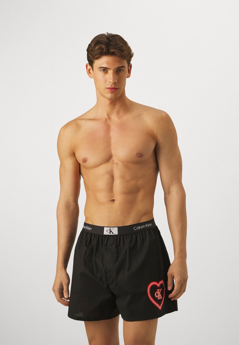 Calvin Klein Underwear TRAD VDAY LOUNGE - Boxers - black/neon red/negro ...