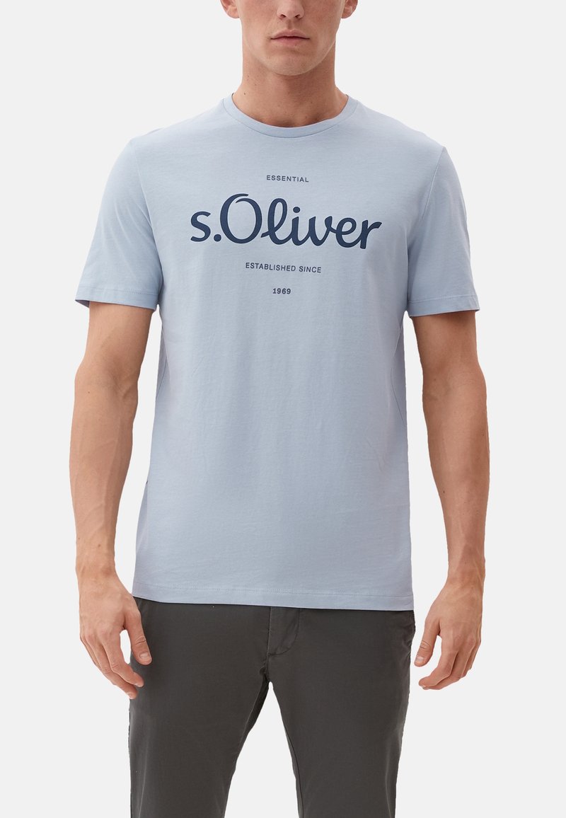 s.Oliver LOGO - T-Shirt print - hellblau - Zalando.de
