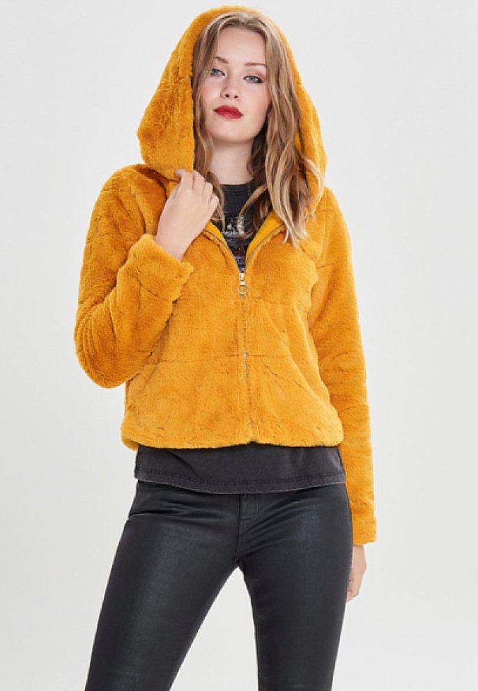 ONLY ONLCHRIS HOODED JACKET - Winterjas - golden yellow/geel - Zalando.nl