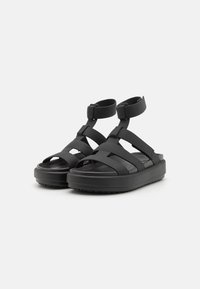 Crocs BROOKLYN LUXE GLADIATOR - Platform sandals - black - Zalando.co.uk