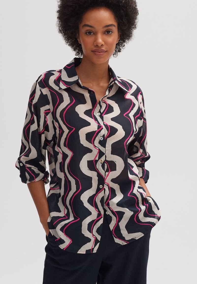 Opus LANGARM FUMINE WAVE - Overhemdblouse - coal blue/blauw - Zalando.nl