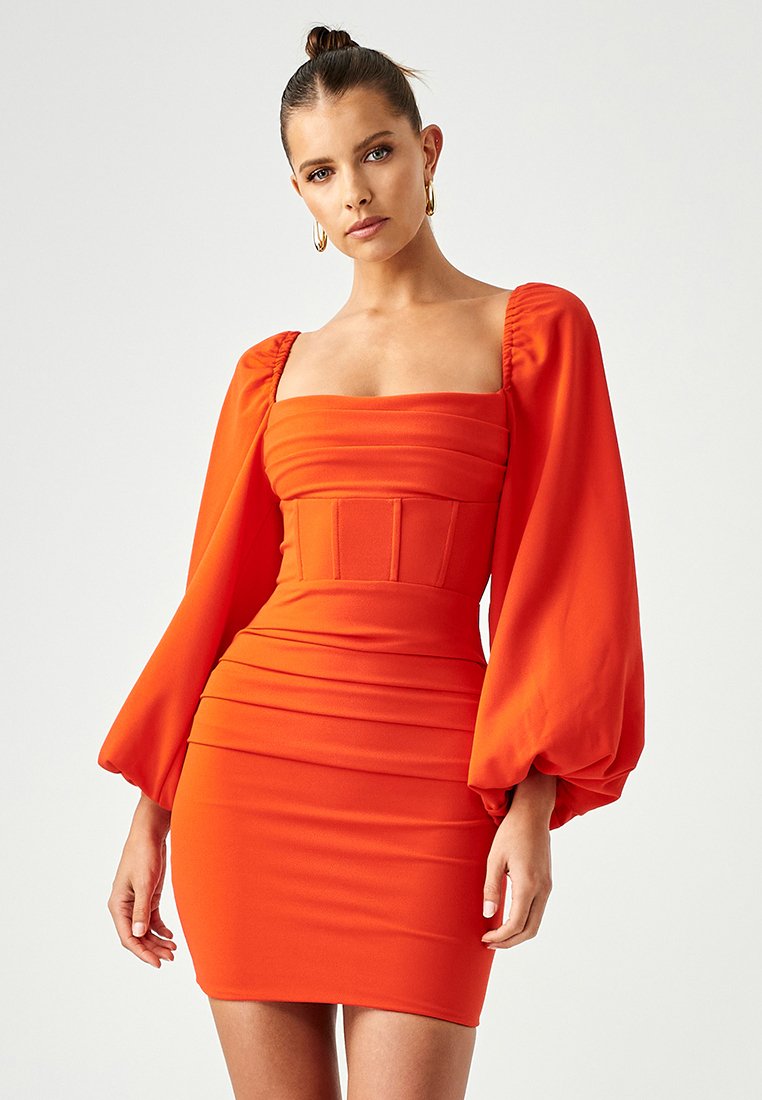 BWLDR RUBI X KRISTINA - Vestido de tubo - orange/naranja - Zalando.es