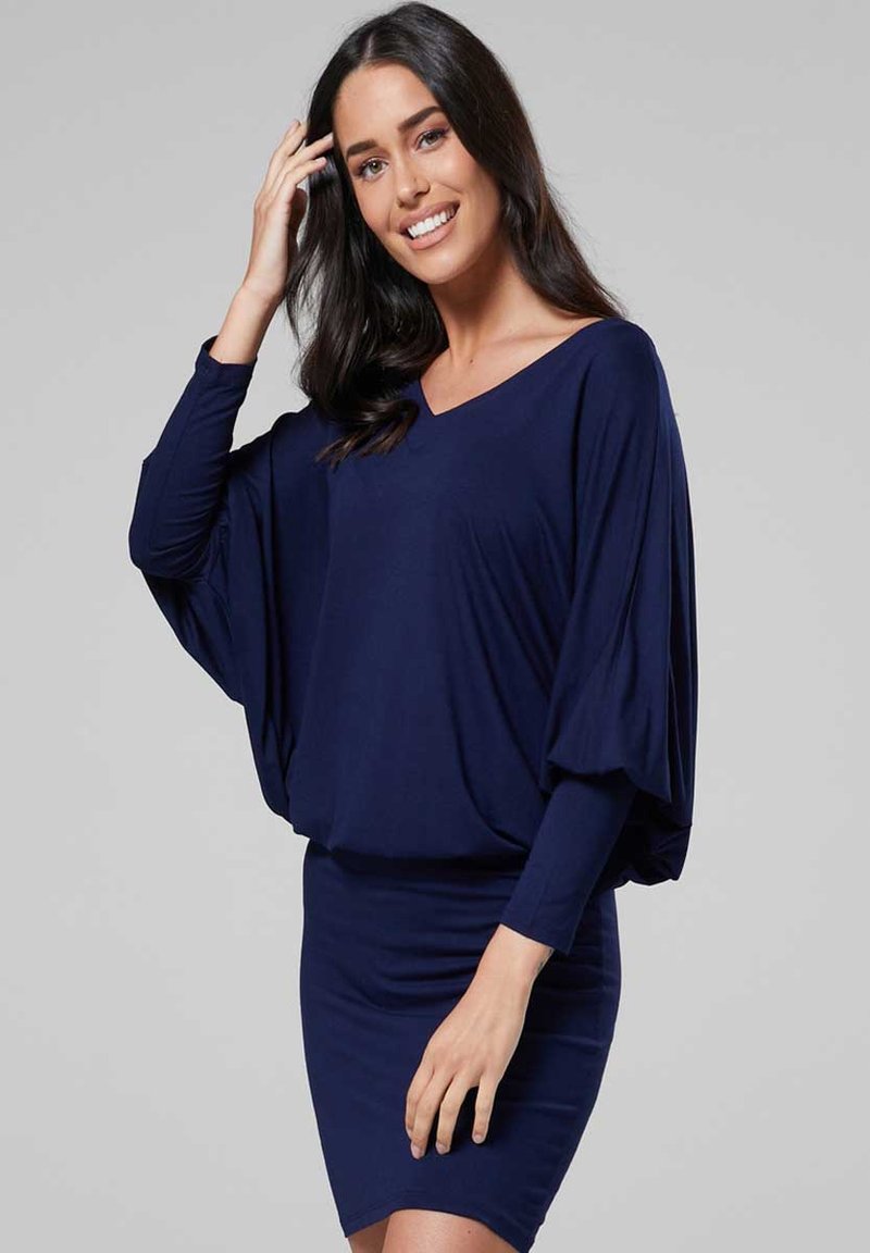 Chelsea Clark V-NECK - Jersey dress - dark blue - Zalando.ie