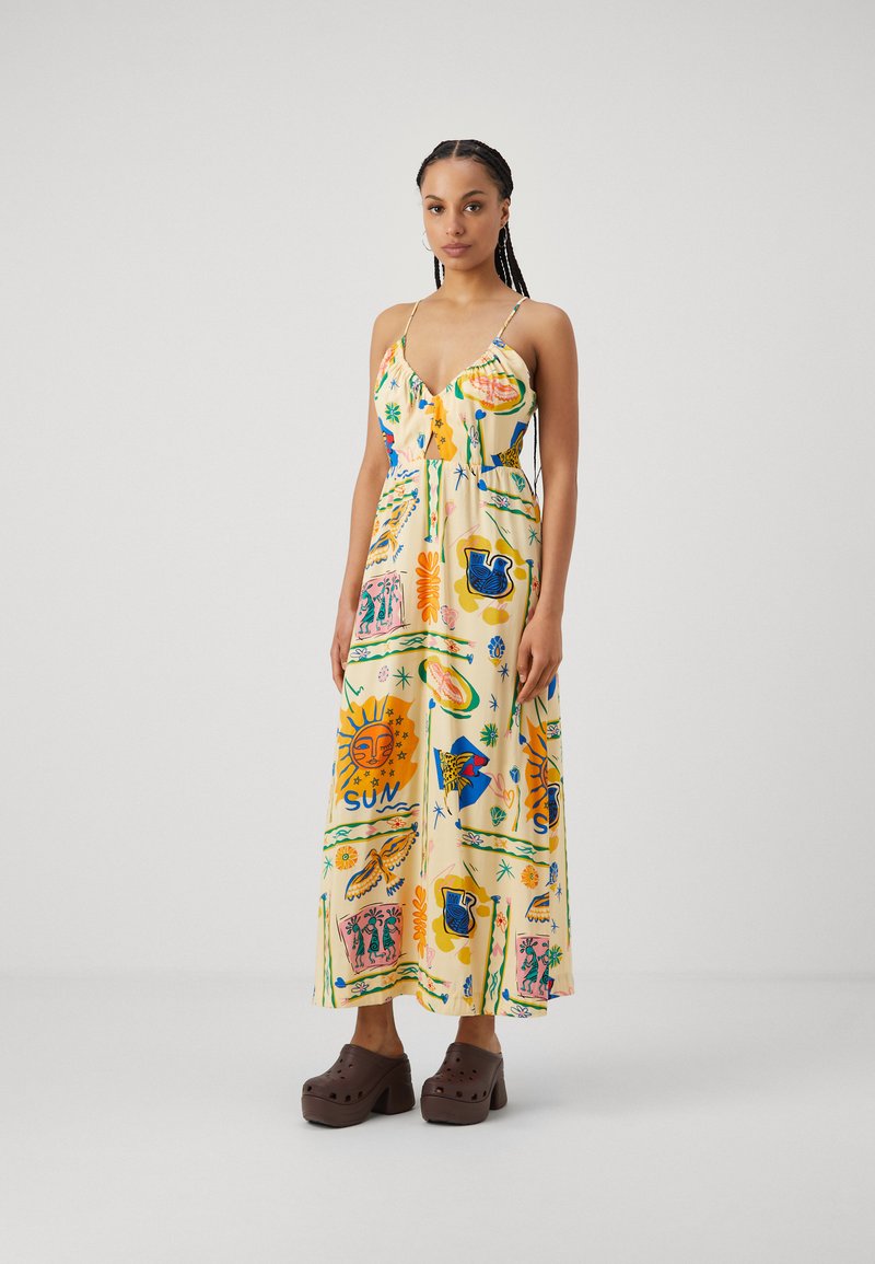 Object OBJMARTHA DRESS - Maxi dress - sandshell/multi color/sand ...