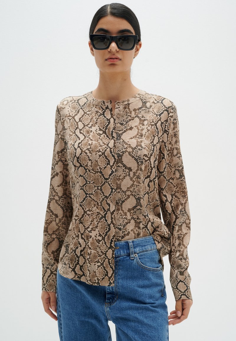 InWear LIKOIW PRINT PREMIUM - Hemd - structure snake print/beige ...