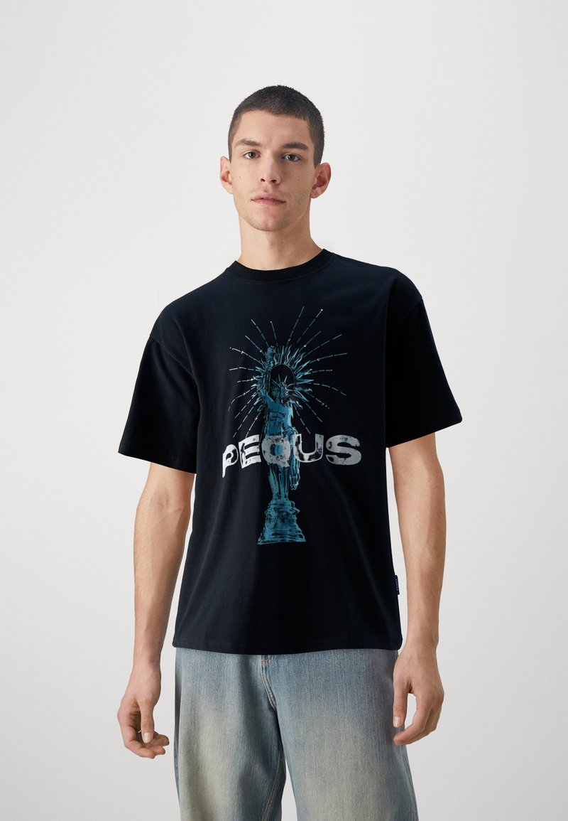 PEQUS HELIOS UNISEX - Print T-shirt - black - Zalando.ie