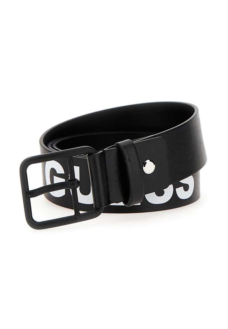Guess MAXI LOGO ADJUSTABLE - Belt - black - Zalando.co.uk