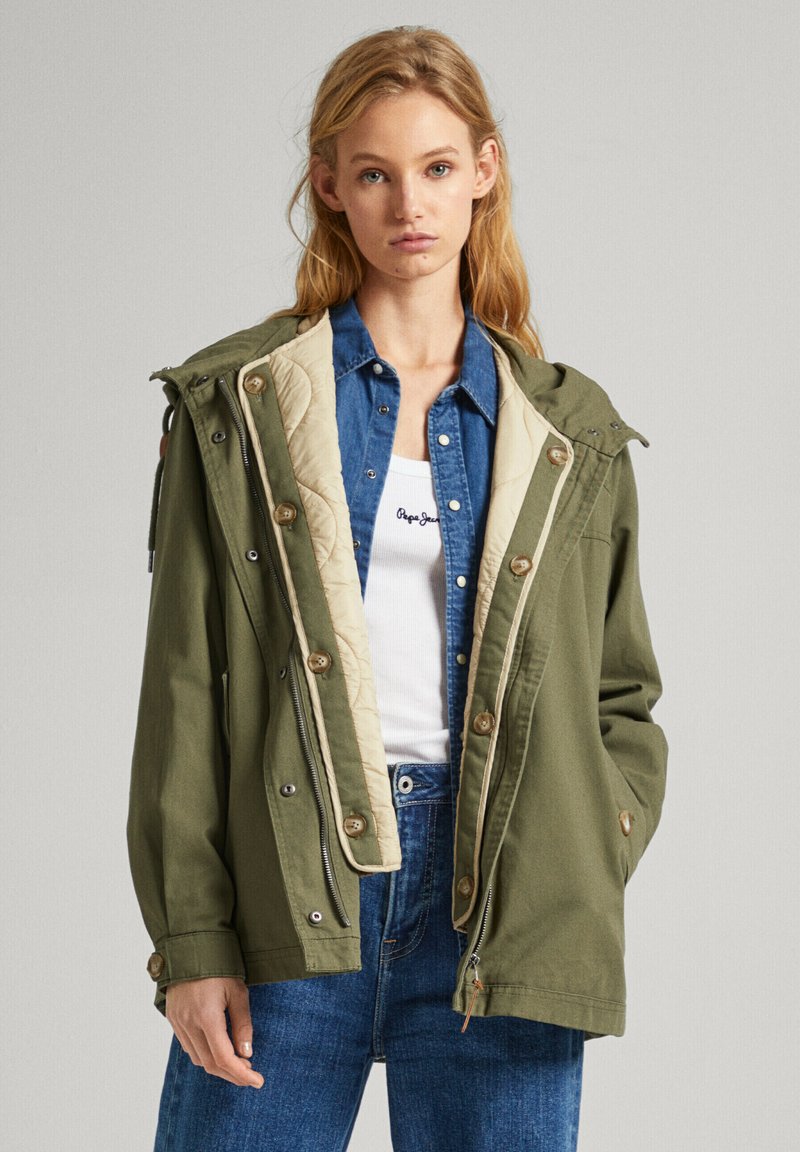 Pepe Jeans SALLY - Parkaer - olivine green/oliven - Zalando.dk