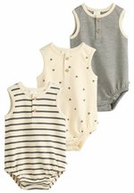 Next BLOOMER 3 PACK REGULAR FIT - Body - monochrome stripe/beige ...
