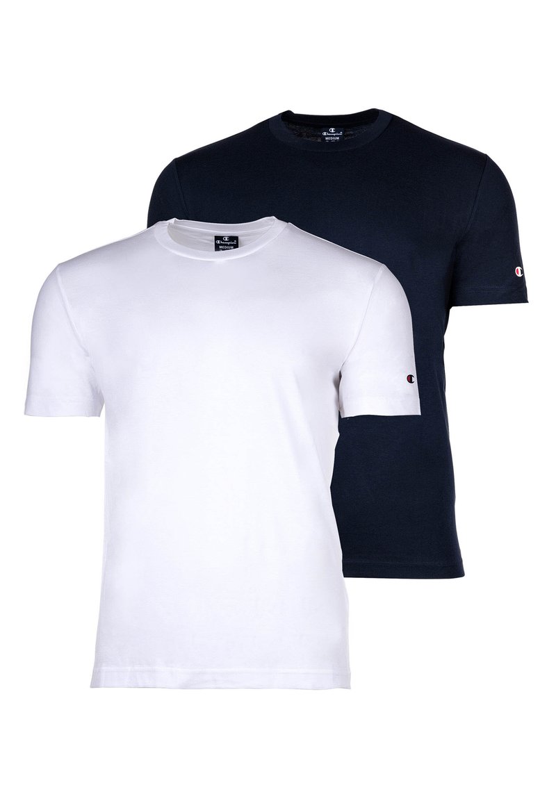Champion 2PACK CREW-NECK - T-Shirt basic - wht nny/weiß - Zalando.at