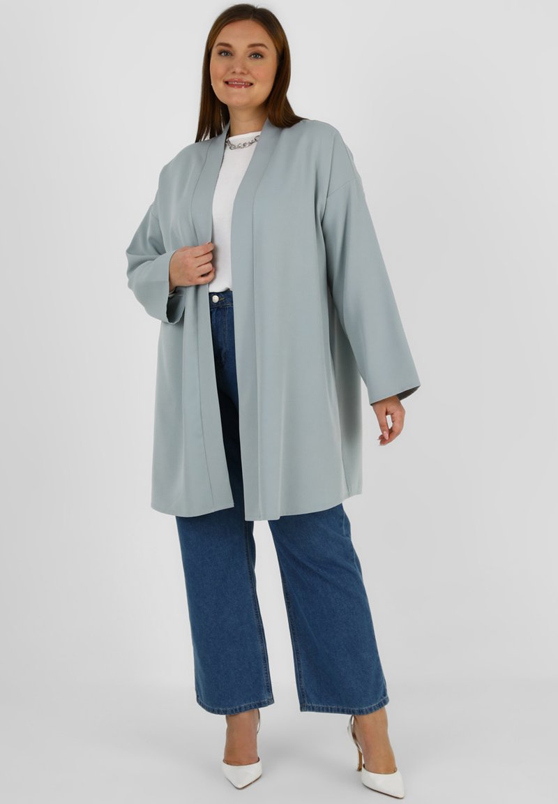 Modanisa PLUS SIZE KALIA - Lichte jas - light green/lichtgroen - Zalando.be