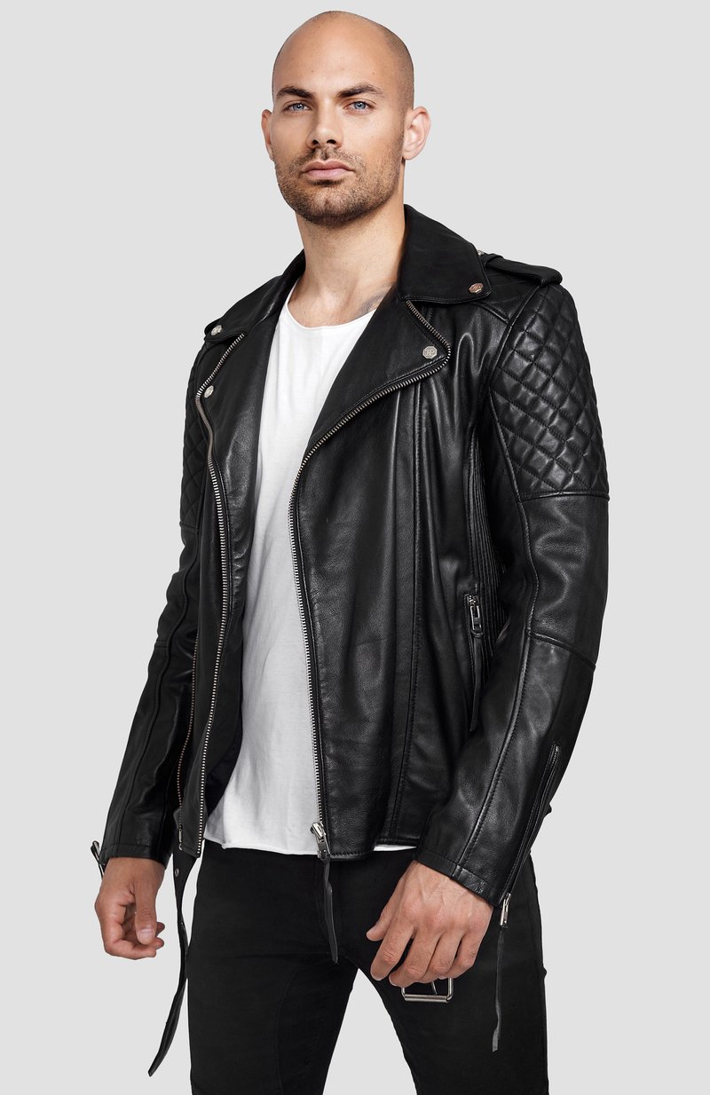 Trueprodigy SIMBA - Leather jacket - schwarz/black - Zalando.ie