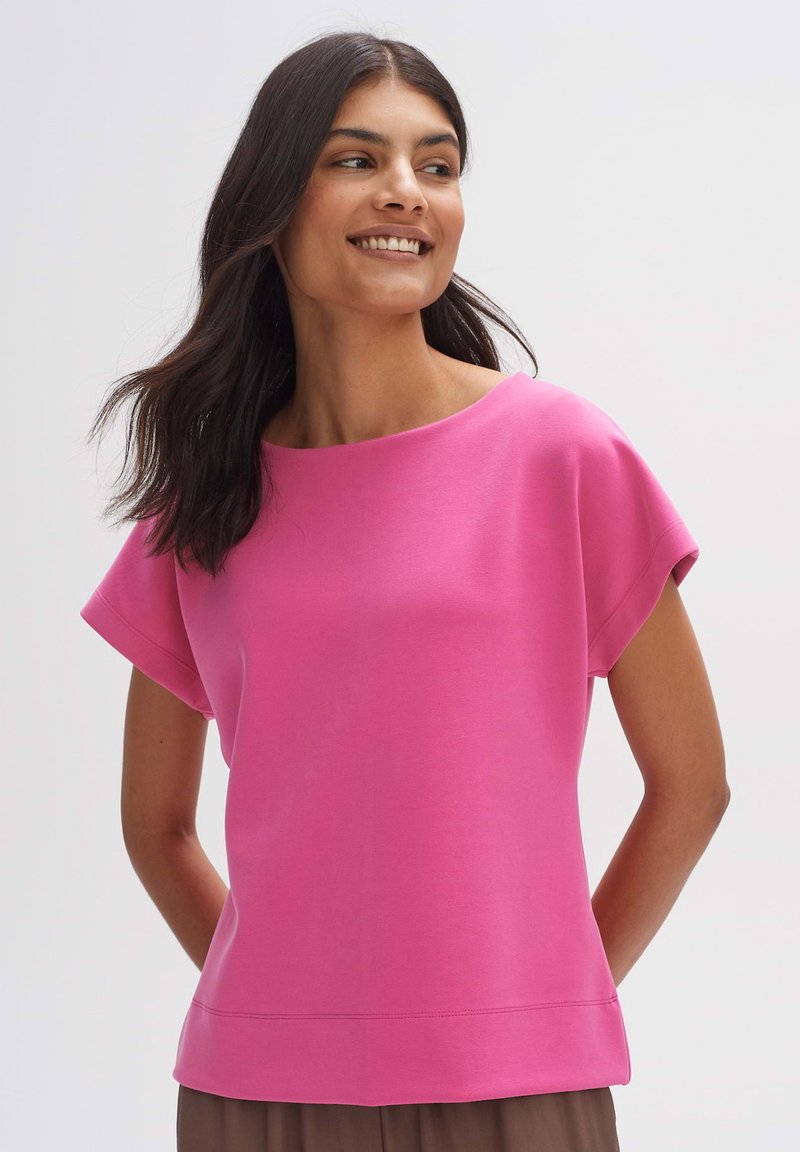 OPUS GIWARI - T-Shirt basic - pink punch/pink - Zalando.de