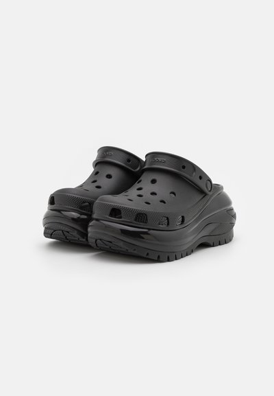 Crocs CLASSIC MEGA CRUSH UNISEX - Muiltjes - black/zwart - Zalando.nl