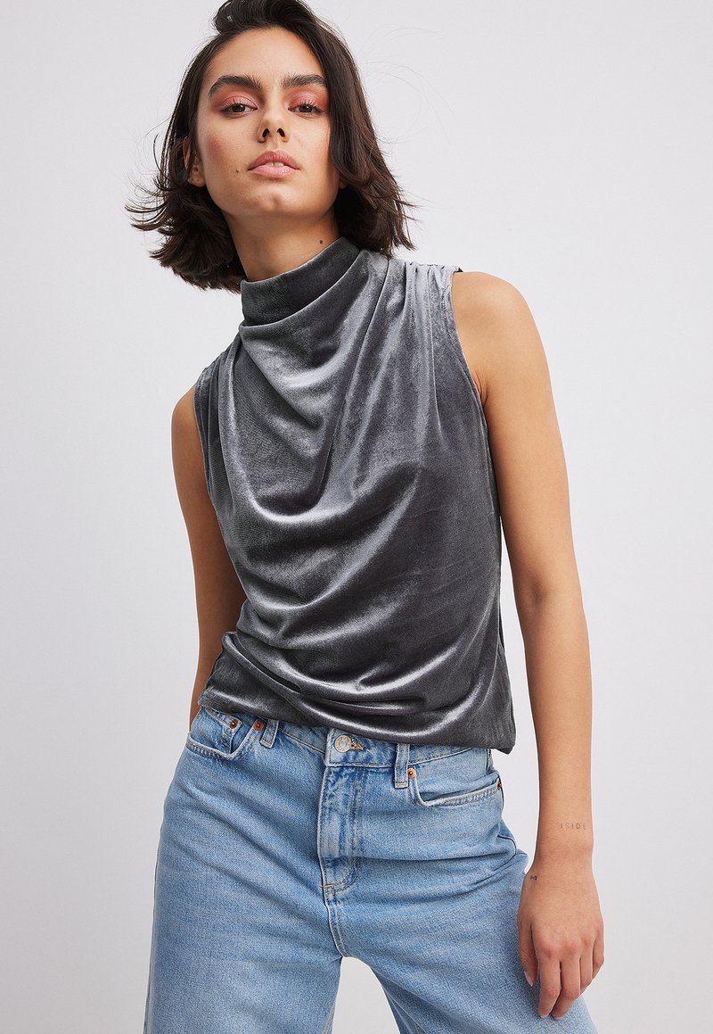 NA-KD Top - gray/grijs - Zalando.nl