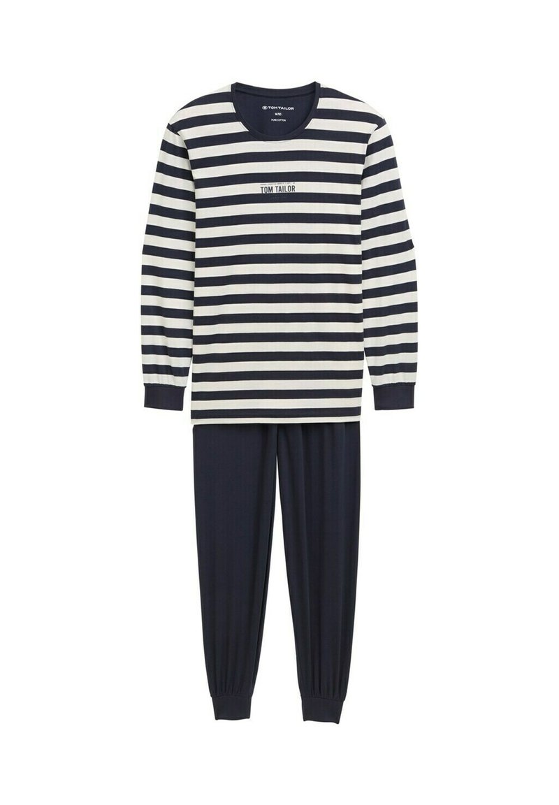 TOM TAILOR SET MIT STREIFENMUSTER - Nattplagg set - blue stripes/blå ...
